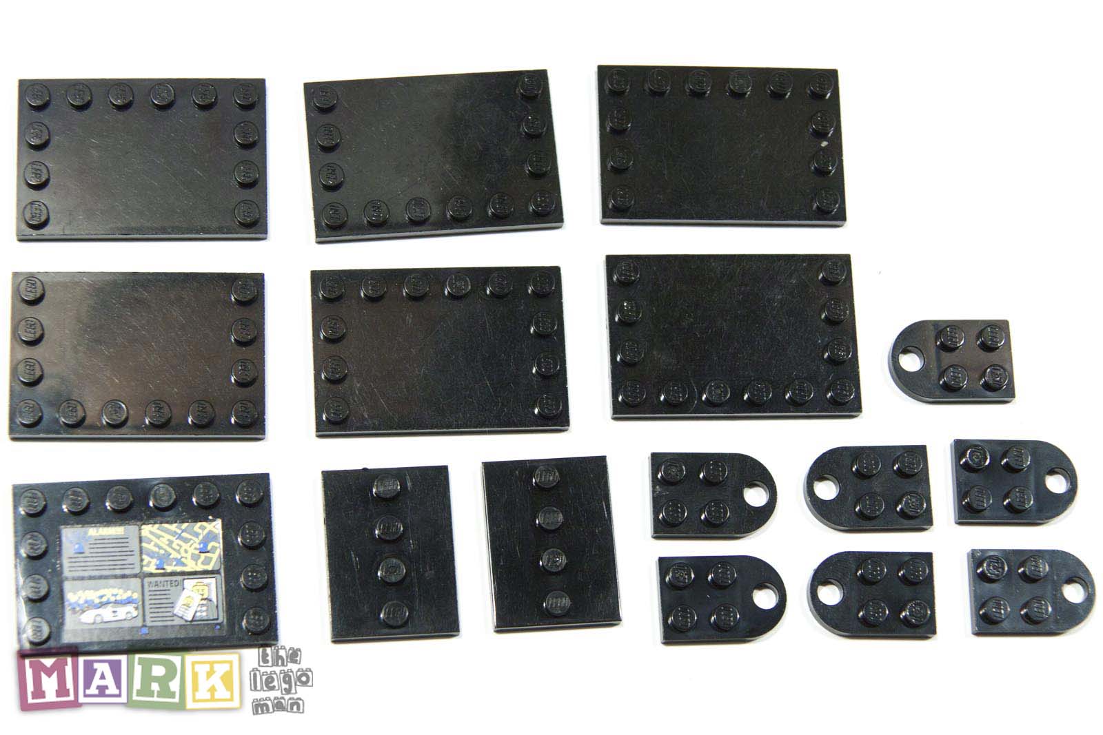 Lego Job Lot Interesting Black Plates, 2x 88646, 7x 3176, 7x 6180 (1 ...