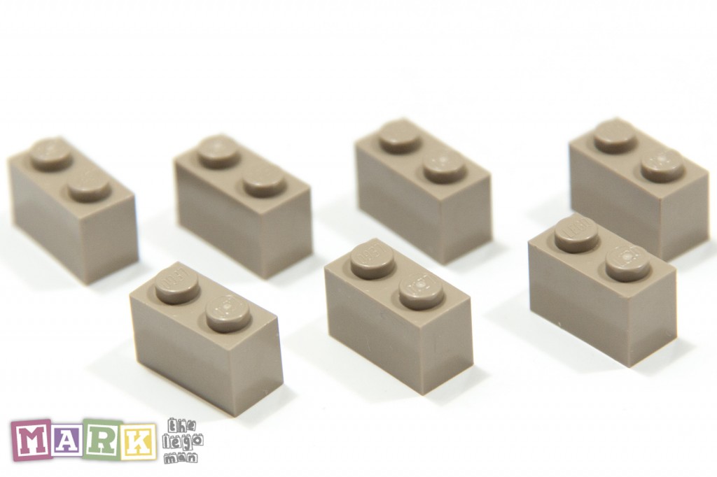Lego Rare Colour Dark Tan (Sand Yellow) Job Lot 3004 7x Brick 1×2 ...
