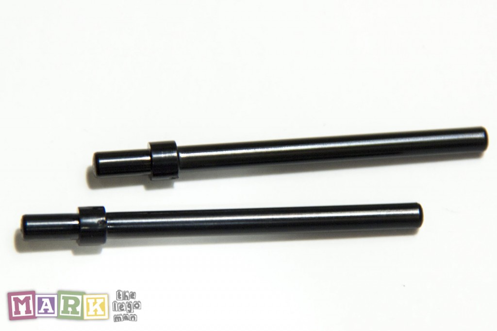 NEW Lego 63965 Job Lot 2x Black Bar Stick 6M With Flange 4538722 | Mad ...